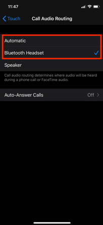CALL AUDIO ROUTING SETUP – IDCORE